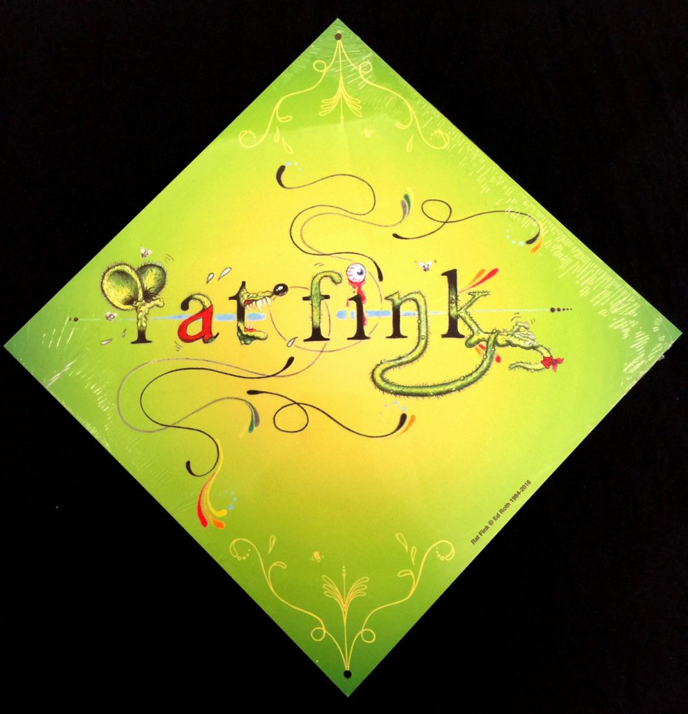 Green Rat Fink Lettering Metal Sign - Ed Roth's Rat Fink