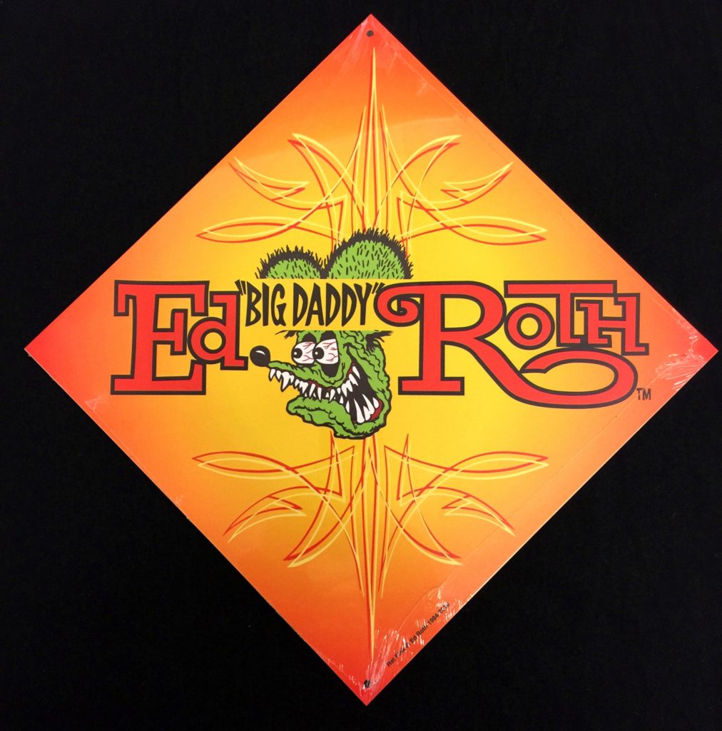 Orange Ed "Big Daddy" Roth Metal Sign - Ed Roth's Rat Fink