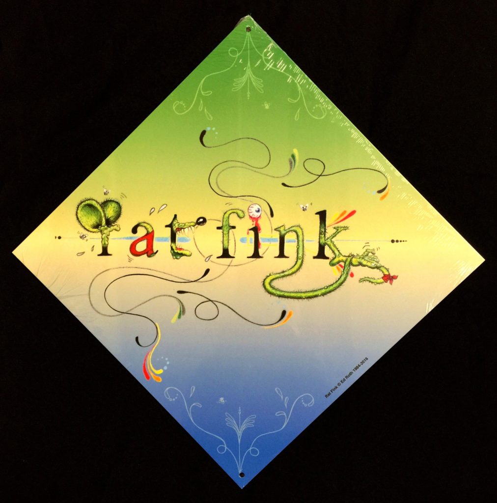 Rat Fink Green Blue Metal Sign - Ed Roth's Rat Fink