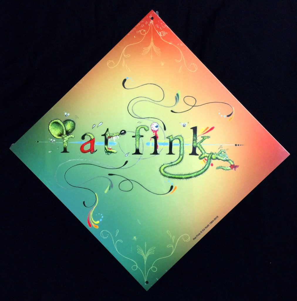 Rat Fink Orange / Green Metal Sign - Ed Roth's Rat Fink