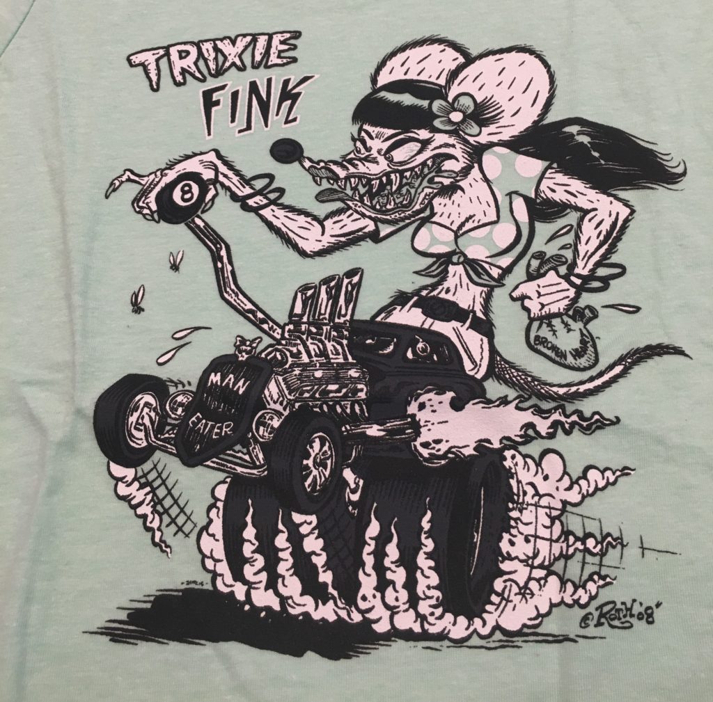 Youth Mint Trixie Fink Fitted T-Shirt - Ed Roth's Rat Fink