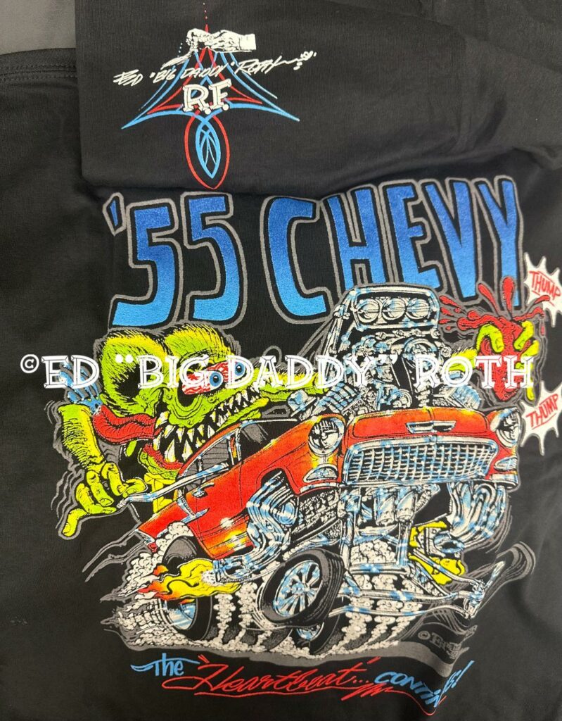 55 Chevy T-Shirt (Black) - Ed Roth's Rat Fink