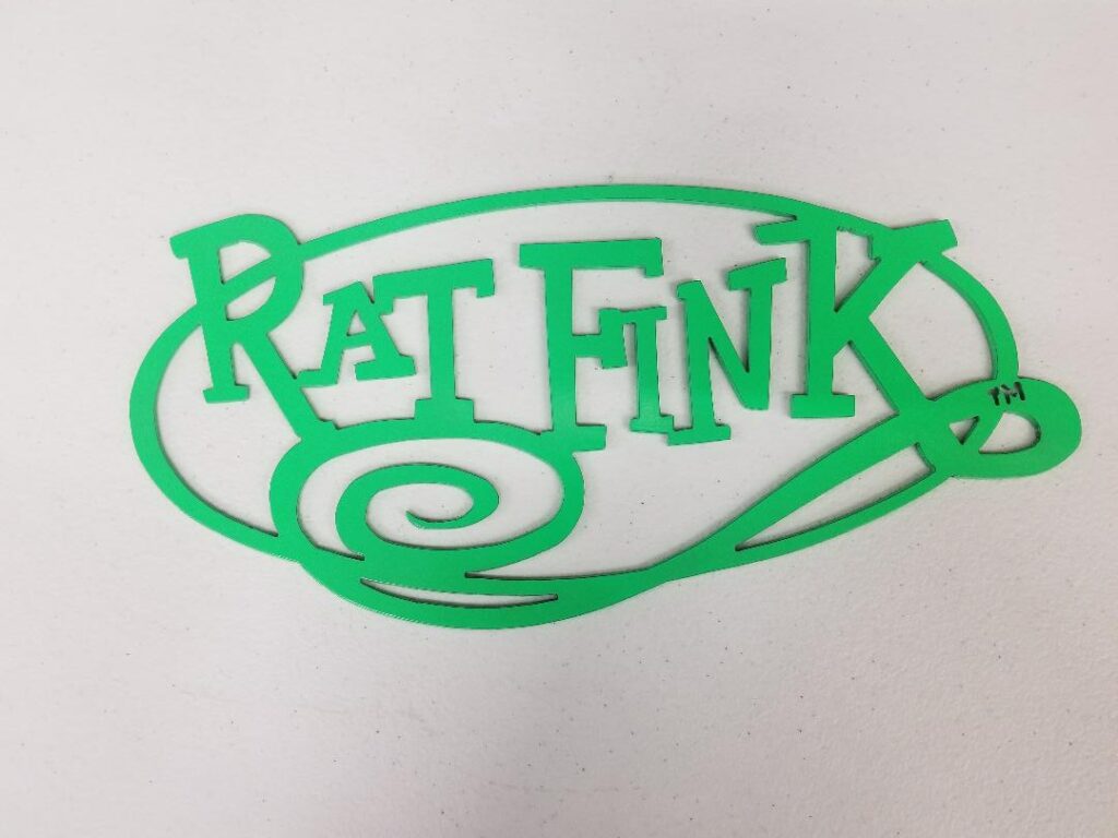 Ratfink Laser Cut Sign (Green) - Ed Roth's Rat Fink