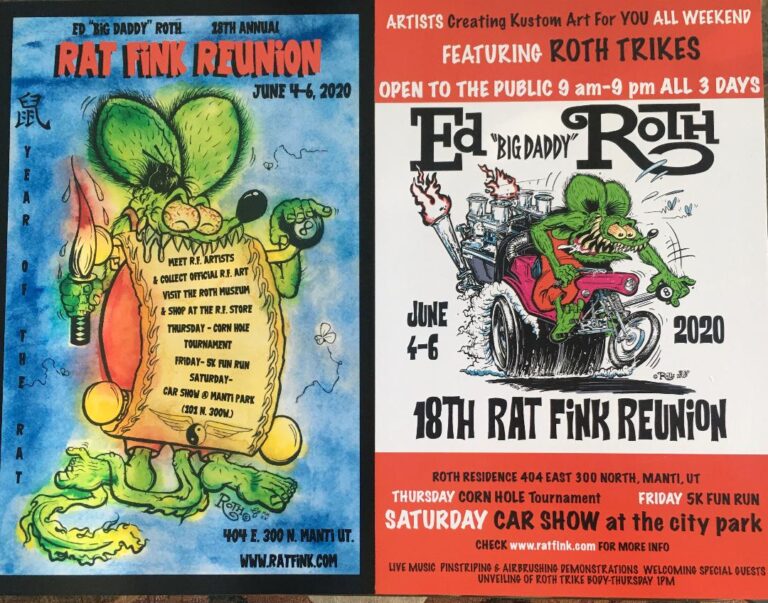 18th Annual (2020) Rat Fink Reunion Poster - Ed Roth's Rat Fink