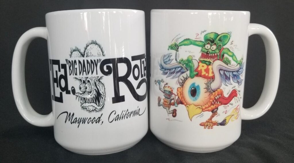 Rat Fink Mug Flying Eyeball mug - Ed Roth's Rat Fink