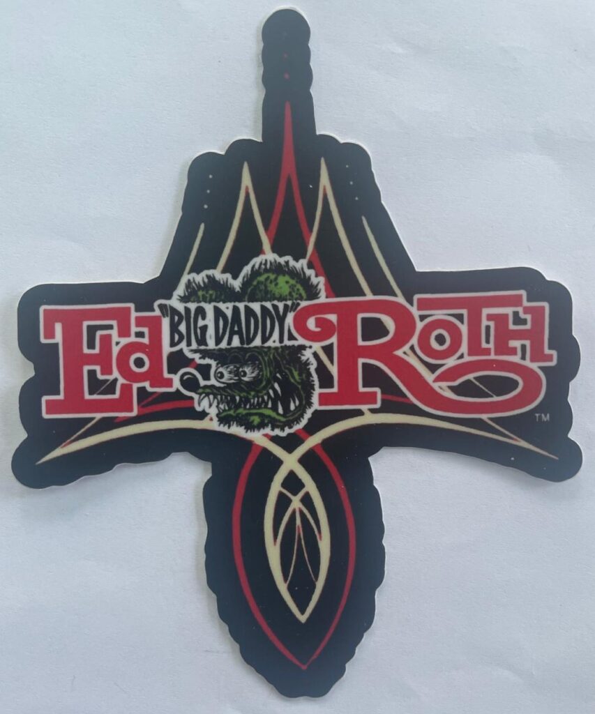 4 in. Ed "Big Daddy" Roth Black Pinstriping decal - Ed Roth's Rat Fink