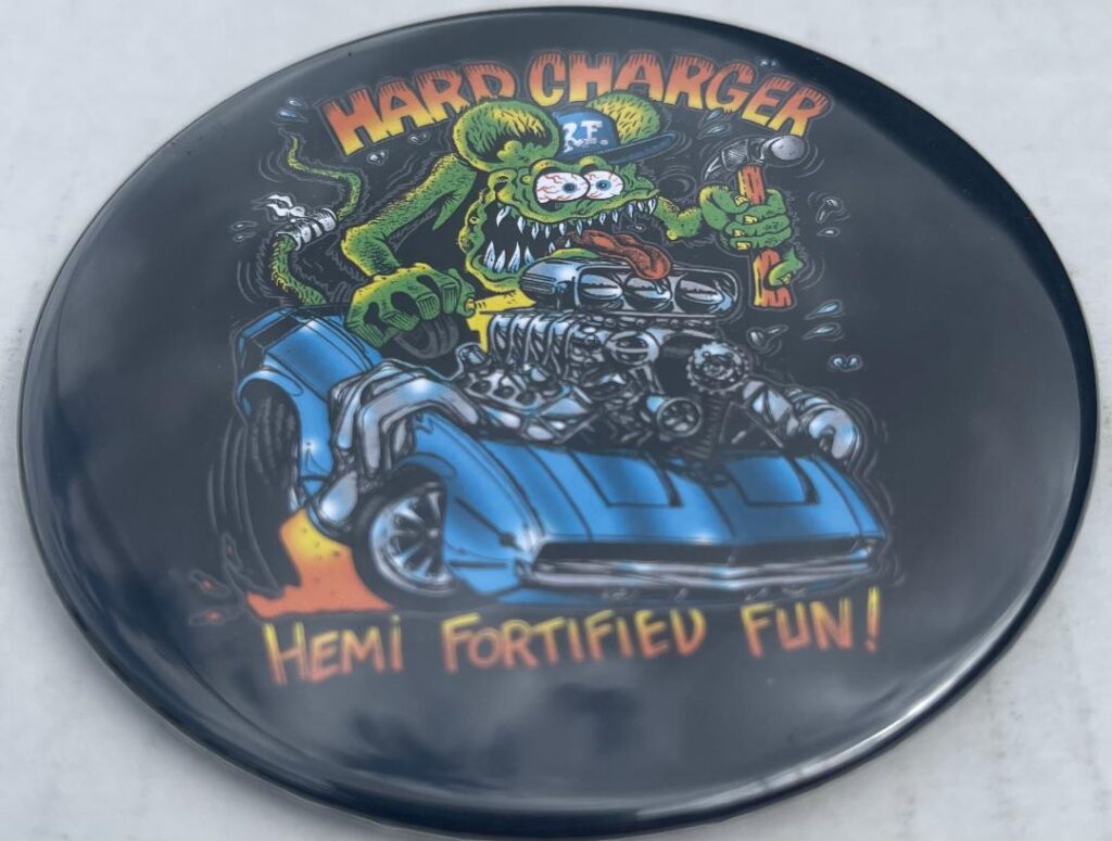 Hard Charger 3.5" Magnet Button - Ed Roth's Rat Fink