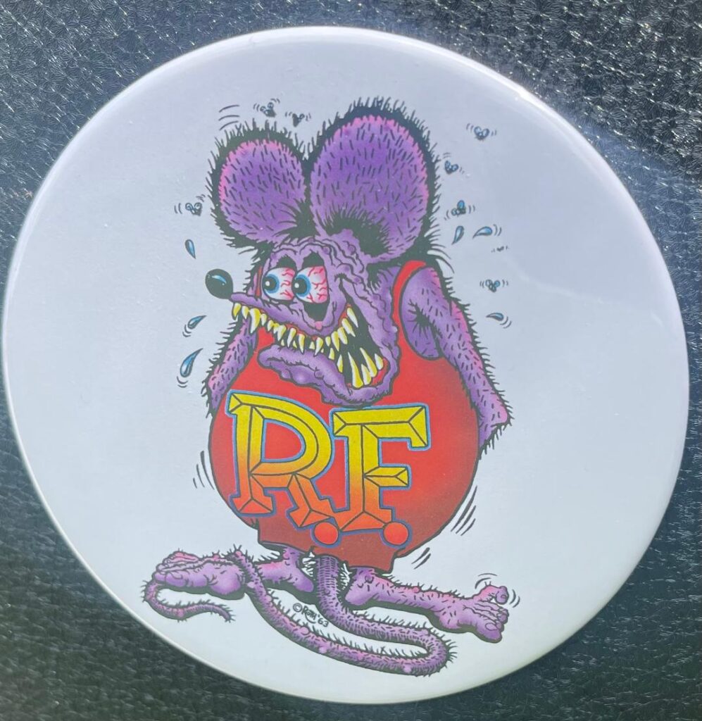 Rat Fink Purple Passion 3.5" Magnet Button - Ed Roth's Rat Fink