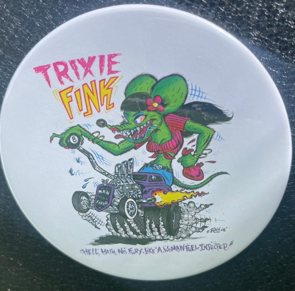 Trixie Fink 3.5" Magnet Button - Ed Roth's Rat Fink