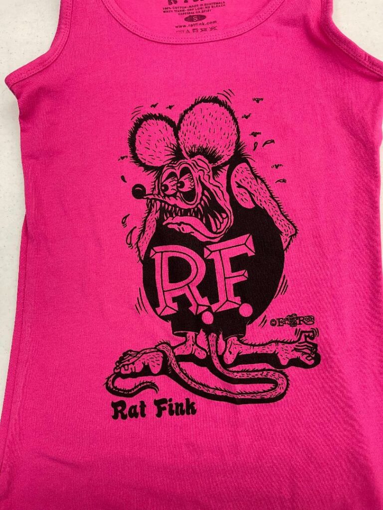 Rat Fink Ladies Pink Tank Top - Ed Roth's Rat Fink