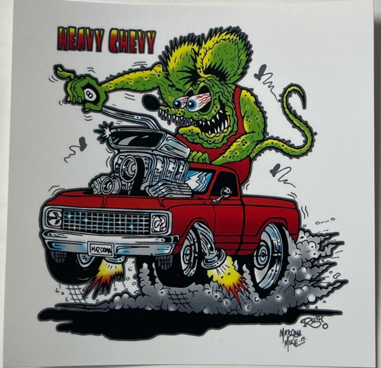 3 in. Rat Fink Heavy Chevy decal - Ed Roth's Rat Fink