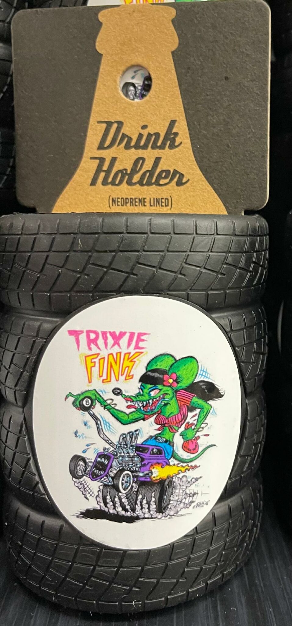 Trixie Fink Drink Rubber Coozy - Ed Roth's Rat Fink