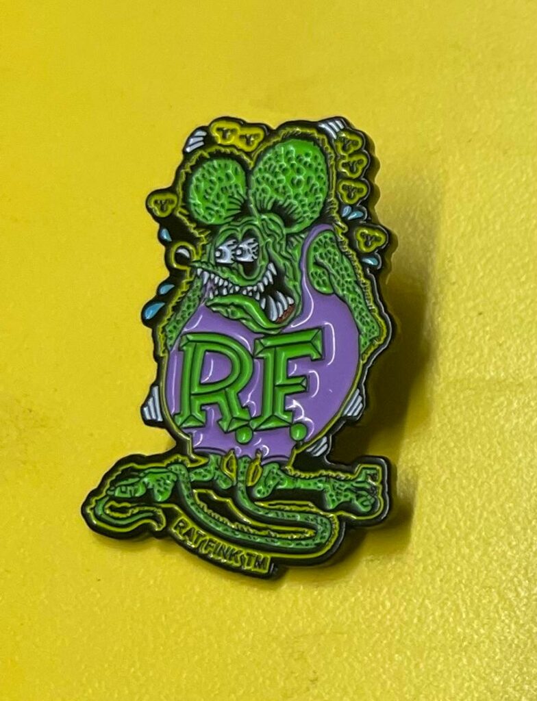 Rat Fink in Green/Purple pin - Ed Roth's Rat Fink