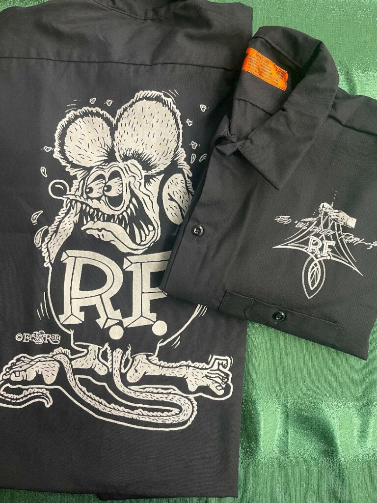 Black/White #18 Signature Rat Fink WORK SHIRT - Ed Roth's Rat Fink