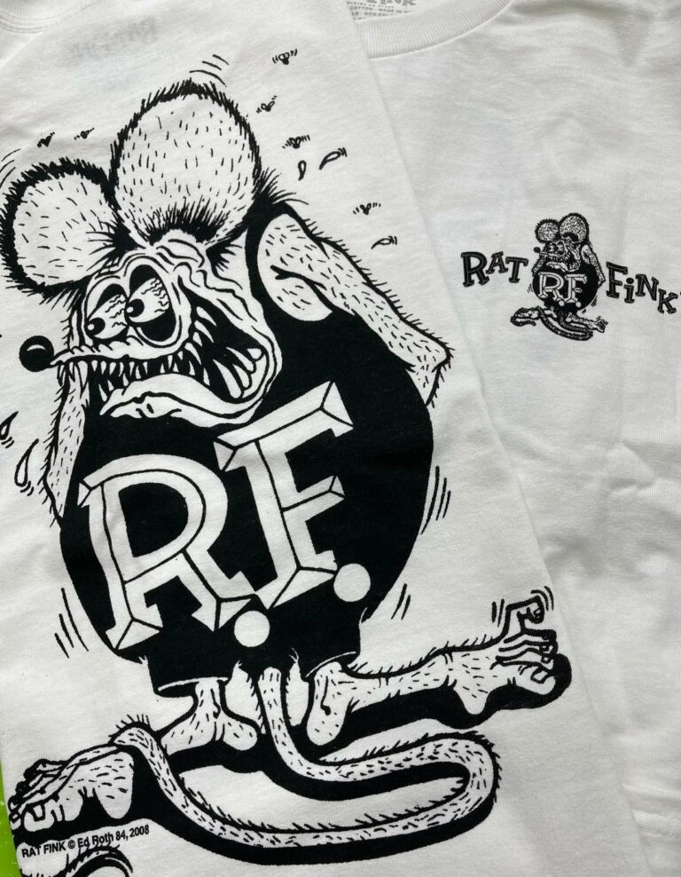 Rat Fink-B/W #3 Back design T-Shirt - Ed Roth's Rat Fink