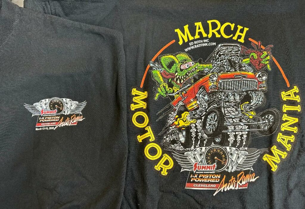 Rat Fink March Motor Mania Tee - Ed Roth's Rat Fink