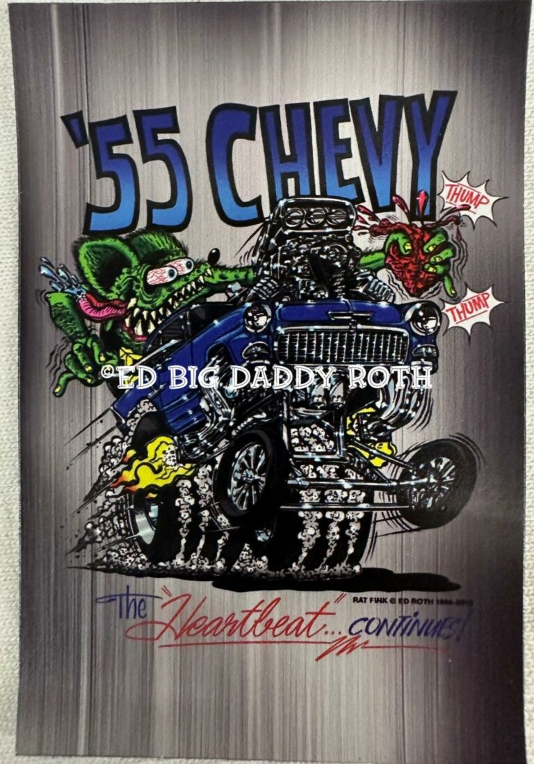 55 Chevy 3" Magnet - Ed Roth's Rat Fink
