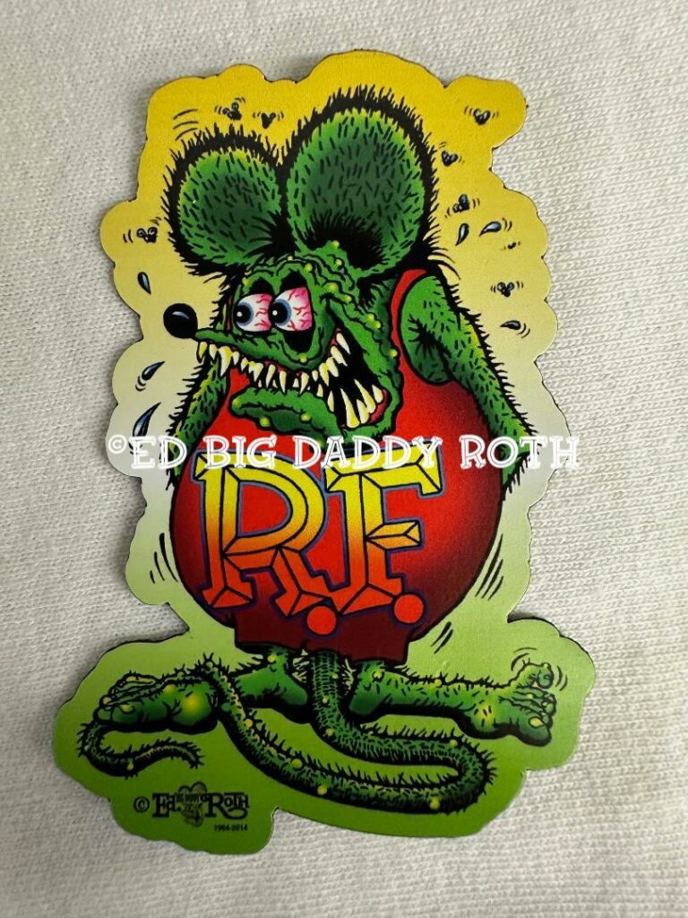Green Rat Fink 3" Magnet - Ed Roth's Rat Fink