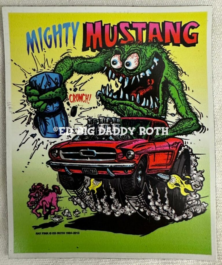 Mighty Mustang 3" Magnet - Ed Roth's Rat Fink