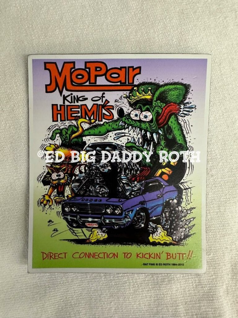Mopar King Hemi 3" Magnet - Ed Roth's Rat Fink