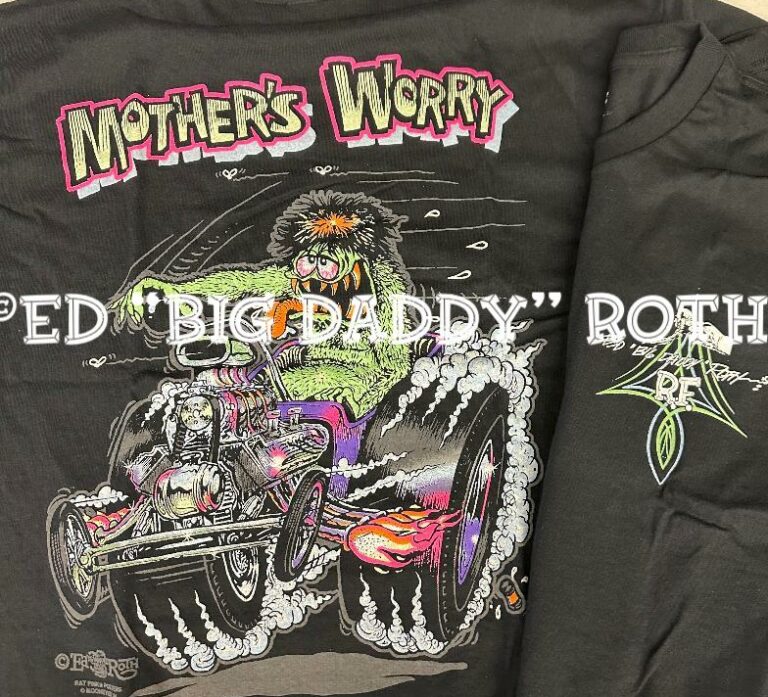 Rat Fink Glow in the dark Mother's Worry T-Shirt - Ed Roth's Rat Fink