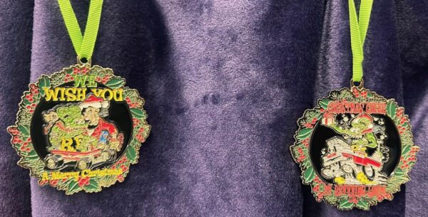 Rat Fink Christmas Collectible Medal Ornament - Ed Roth's Rat Fink